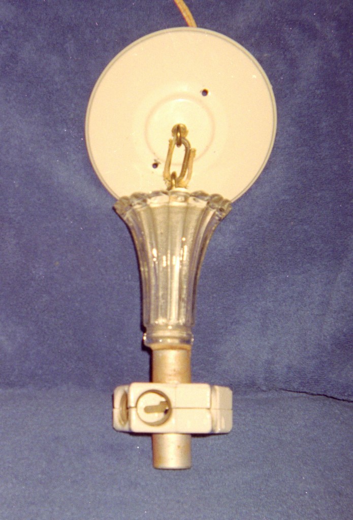 Unusual metal/glass fixture w/5-bulb receptacle - ND MillWerk Salvage ...