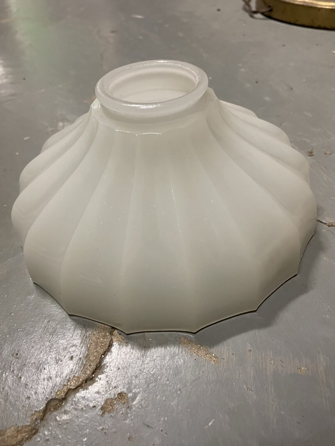Fluted Milk Glass Lamp Shades - ND MillWerk Salvage and Sales